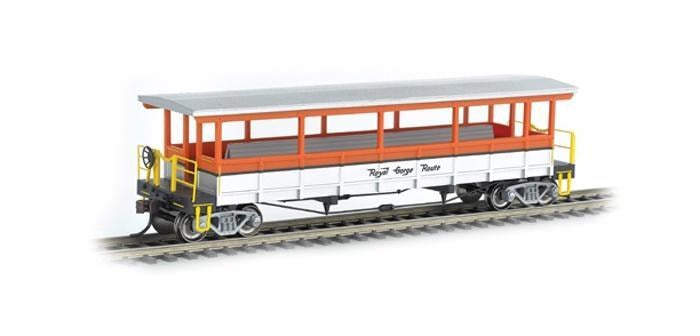 Bachmann USA 17435 [HO] Open-Sided Excursion Car with Seats - Royal Go ...
