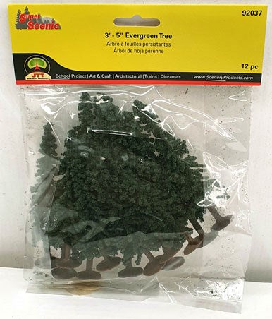 JTT 92037 Evergreen Trees 75-100mm 12pcs — Ironhorse Hobbies