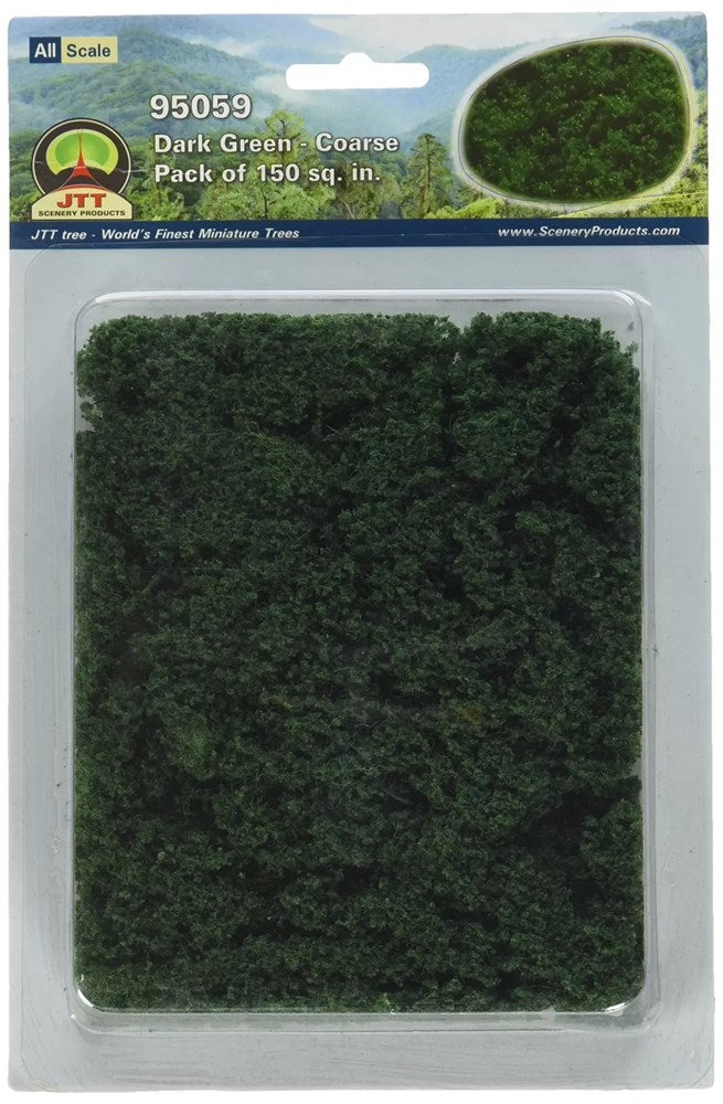 JTT 95059 Foliage-Fiber Cluster Dark Green - Coarse — Ironhorse Hobbies