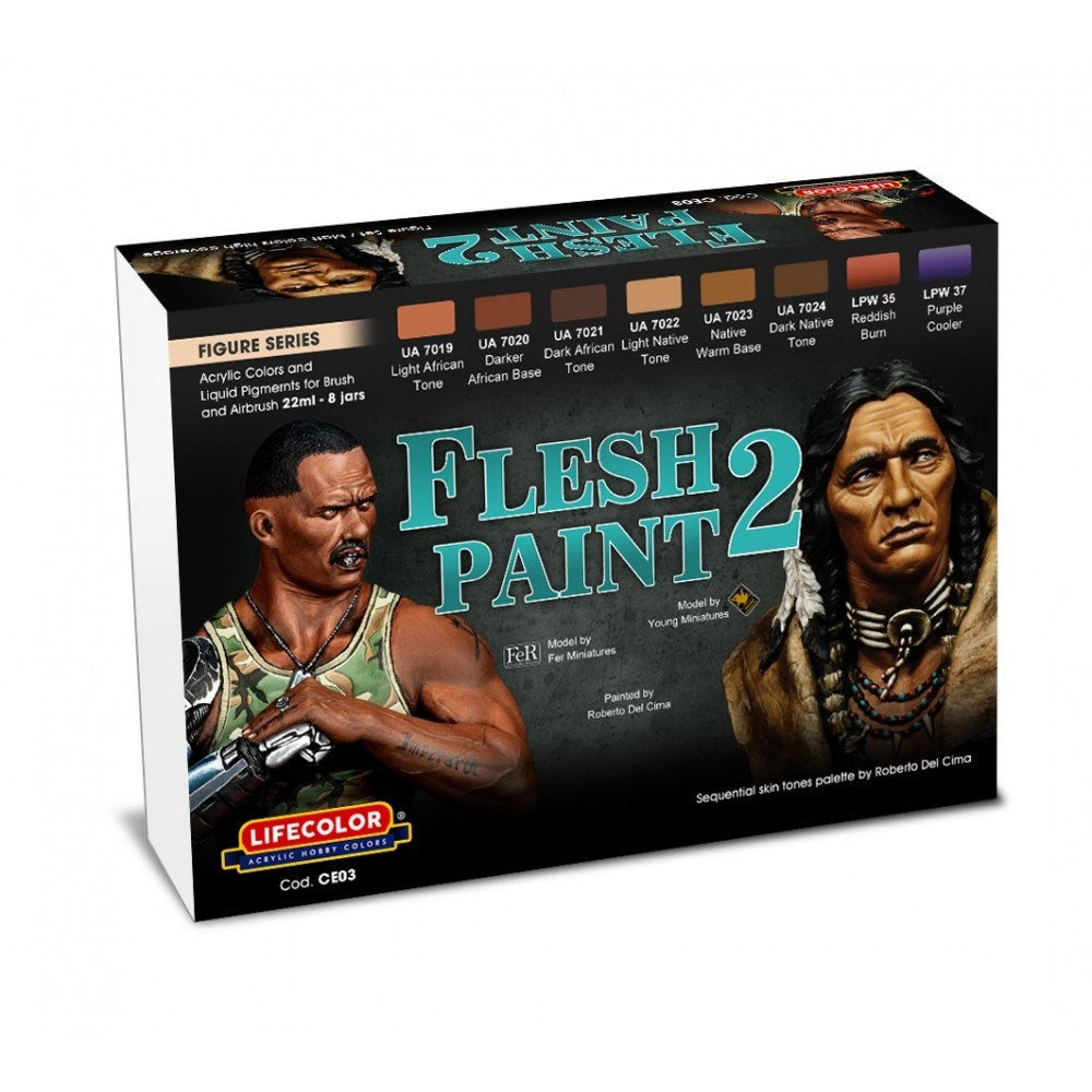 Lifecolor CE03 Flesh Paint set 2 (8 pk - 22ml) — Ironhorse Hobbies