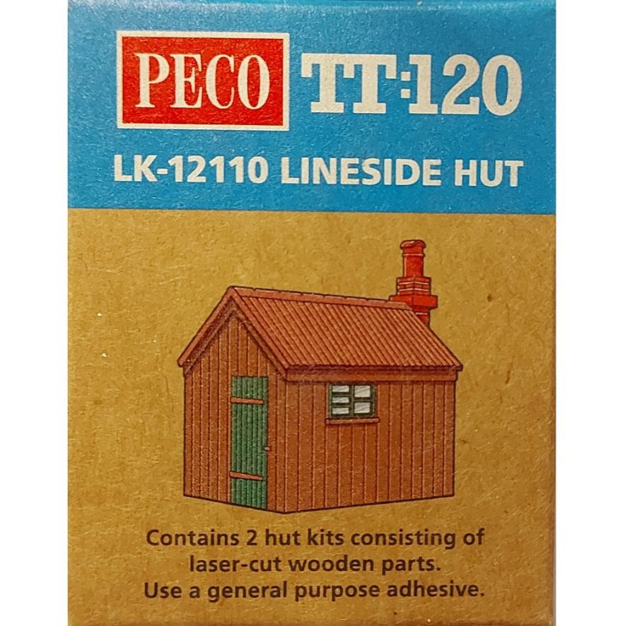 Peco LK-12110 TT Lineside Hut (2) - Laser Cut Wood Kit — Ironhorse Hobbies