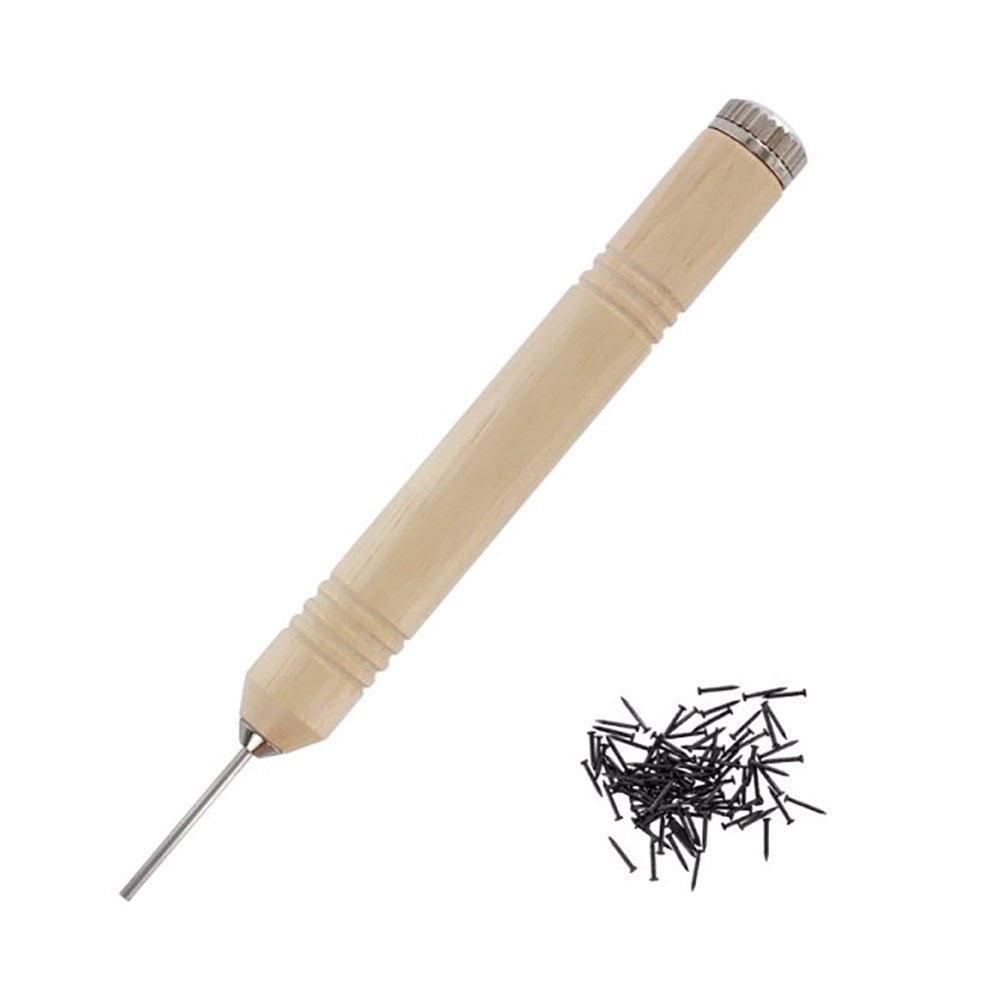 Model Maker MM024 Wooden-Handled Pin Pusher with 100 Black Pins ...