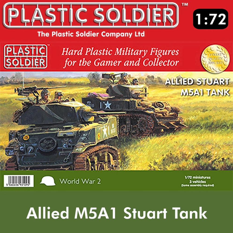 PSC WW2V20014 1:72 Stuart M5 Tank (3) — Ironhorse Hobbies